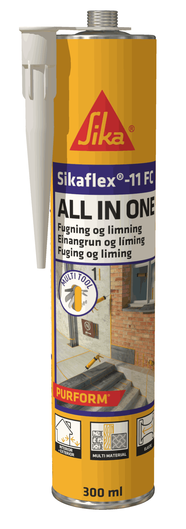 Sikaflex 11 FC Purform Betonggrå 300ml - Buskerud Blikk