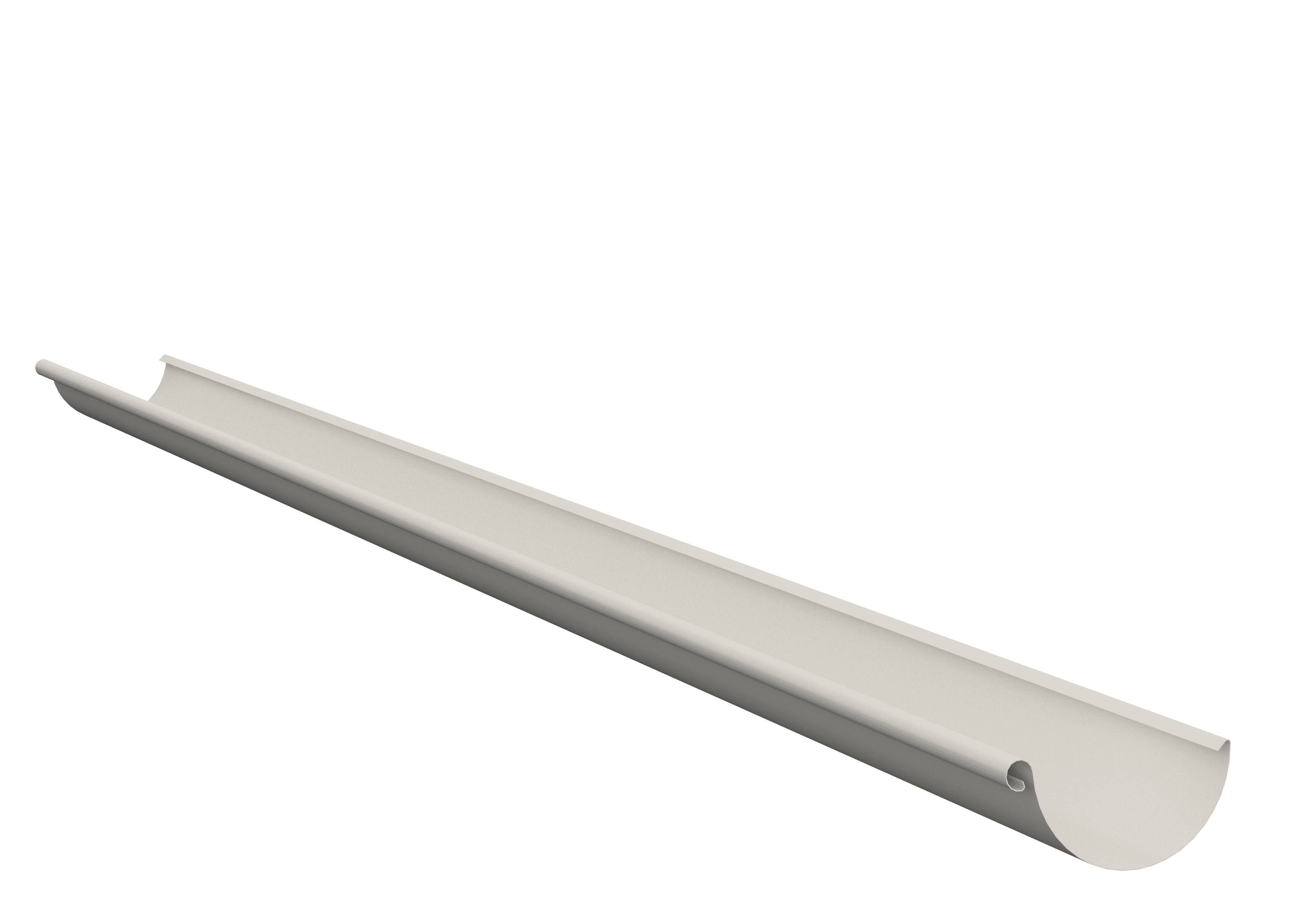 Takrenner 125mm hvit L=4,0mtr - Buskerud Blikk