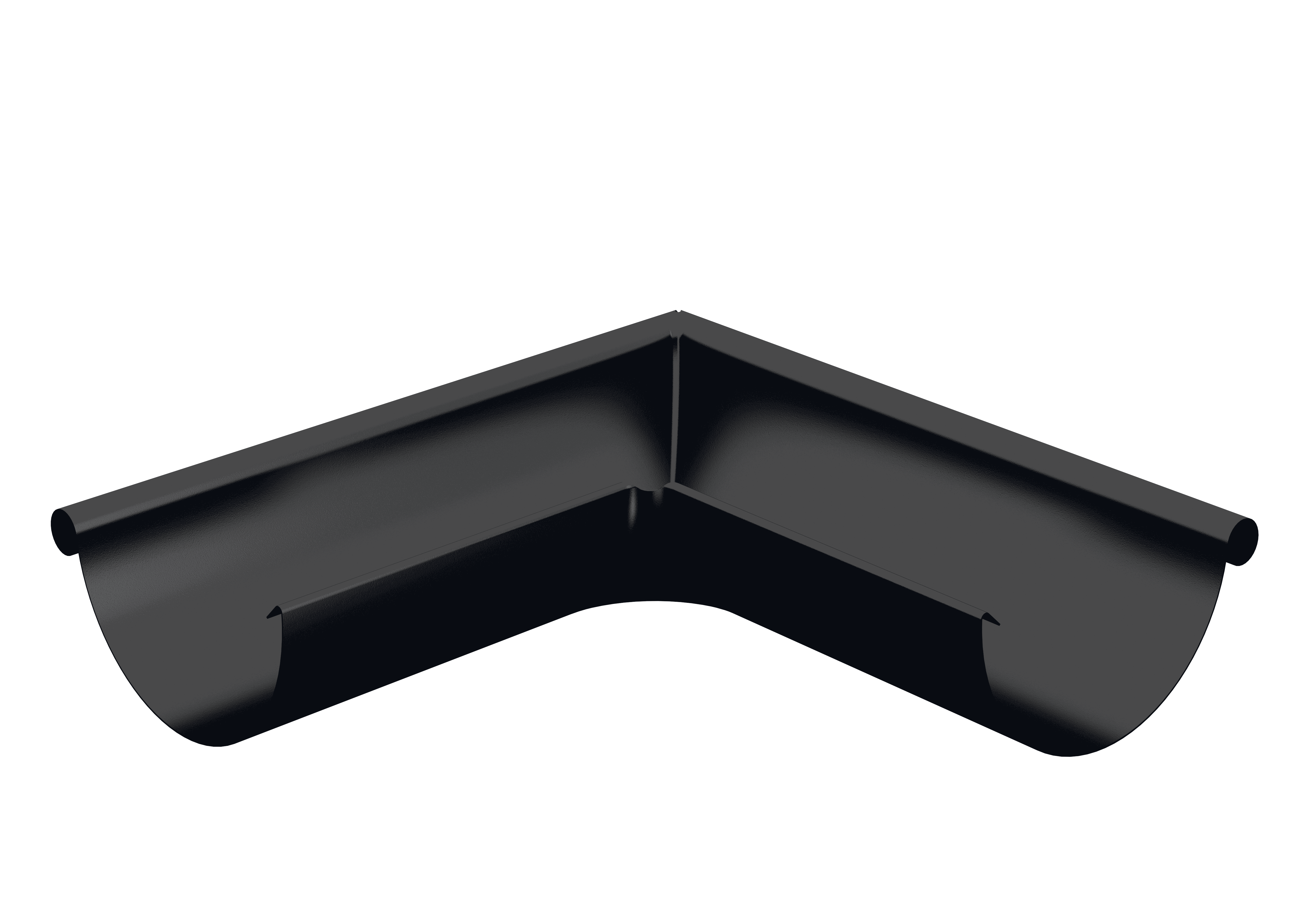 Rennevinkel 125mm 90gr utvendig sort - Buskerud Blikk